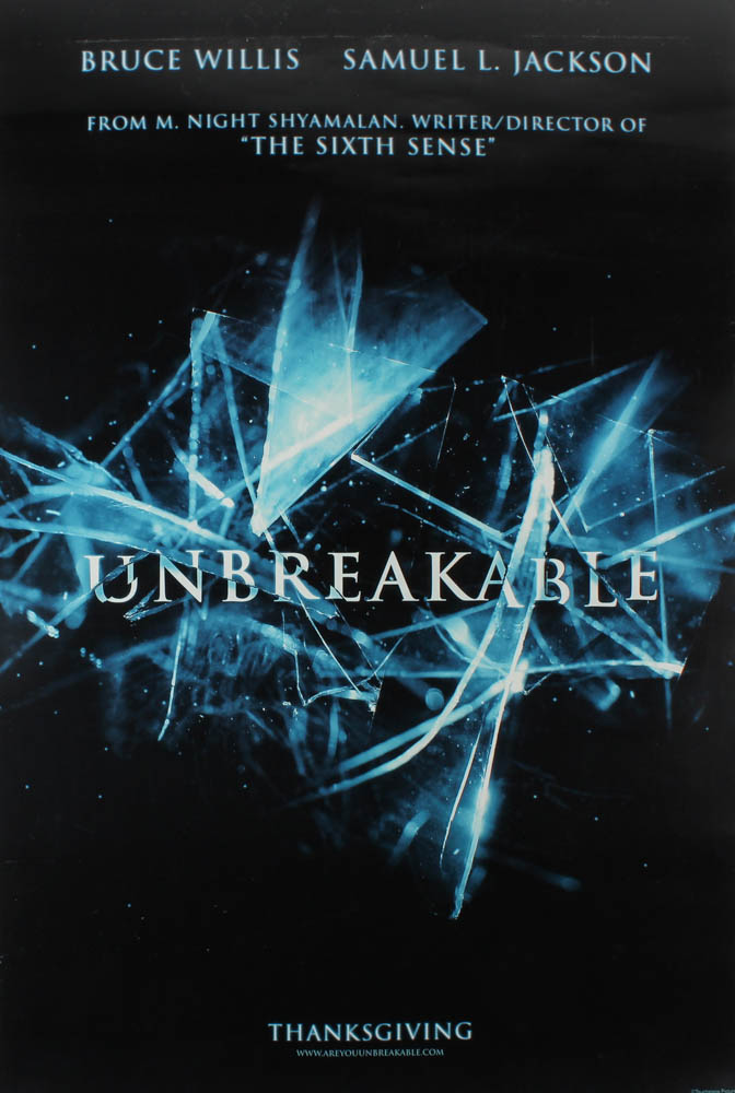 "Unbreakable" 27x40 Original Teaser Movie Poster | Pristine Auction