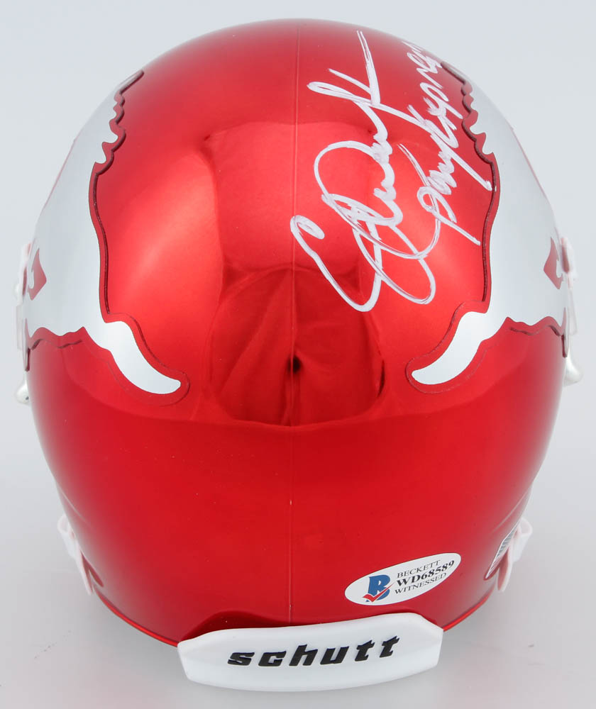 Eric Dickerson Signed SMU Mustangs Chrome Mini-Helmet Inscribed "Pony ...