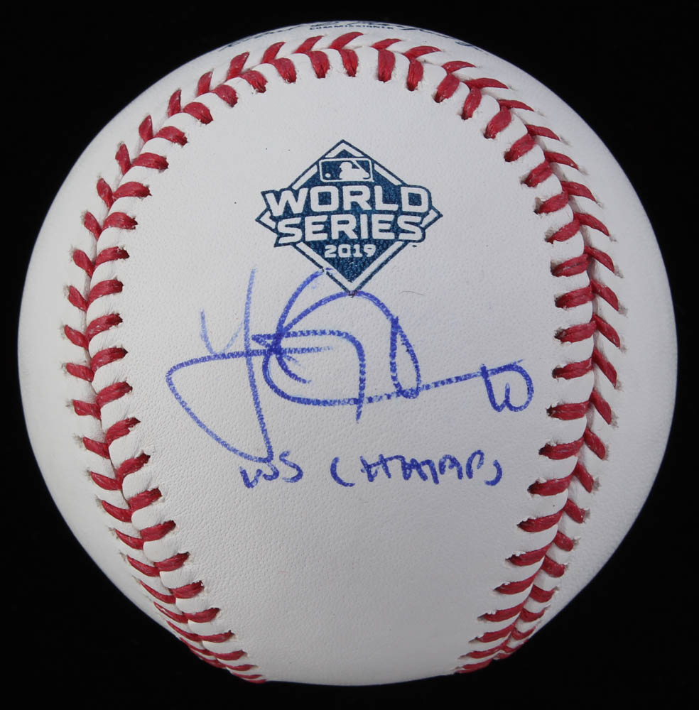 Yan Gomes Signed 2019 World Series Baseball Inscribed "WS Champs" (JSA ...
