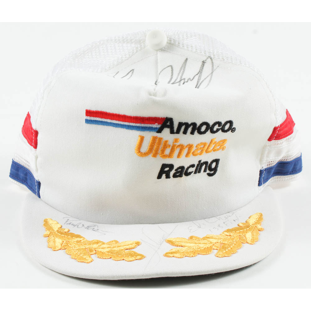 Amoco Ultimate Racing Snapback Hat Signed by (4) with Paul Newman, Carl ...