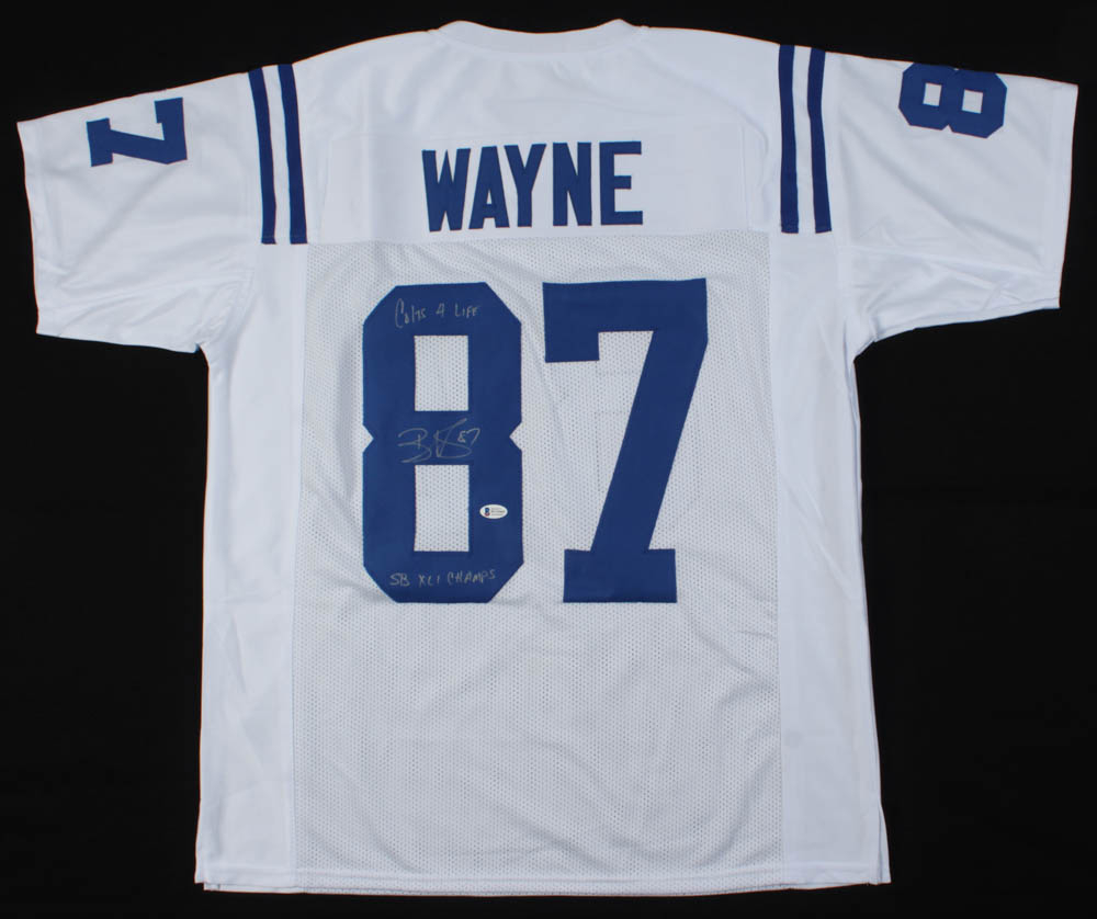 Reggie Wayne Signed Jersey Inscribed "Colts 4 Life" & "SB XLI Champs ...