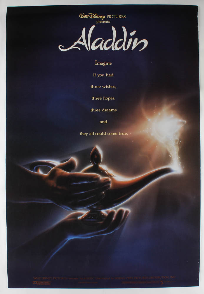 "Aladdin" 27x40 Original Movie Teaser Poster | Pristine Auction
