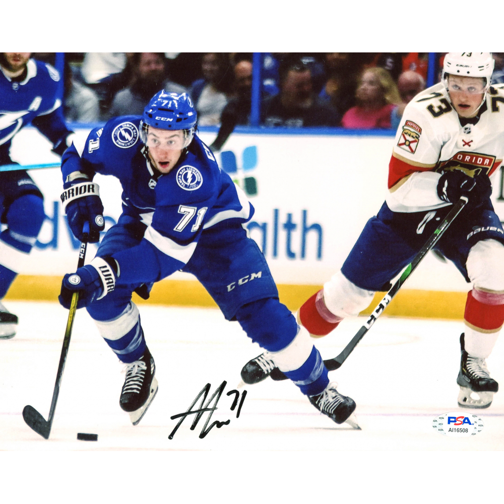 Anthony Cirelli Signed Lightning 8x10 Photo (PSA COA) | Pristine Auction