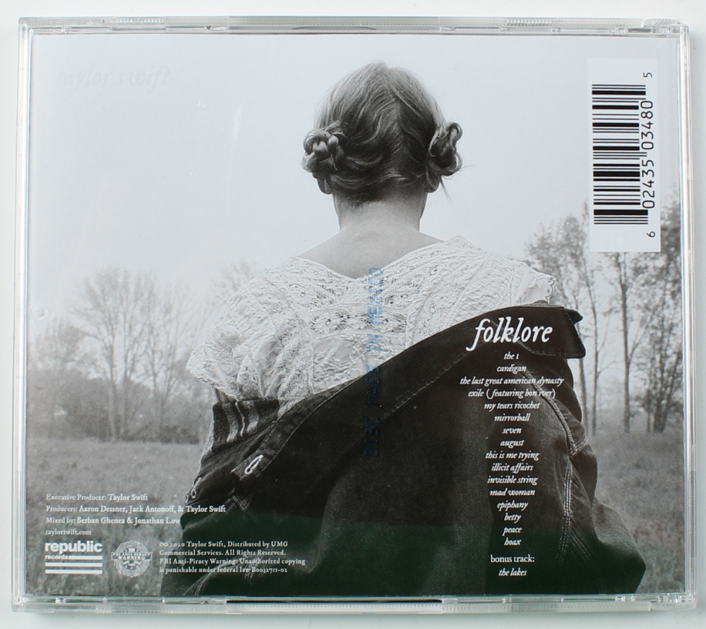 Taylor Swift Signed Folklore CD Disc Cover (PSA) | Pristine Auction