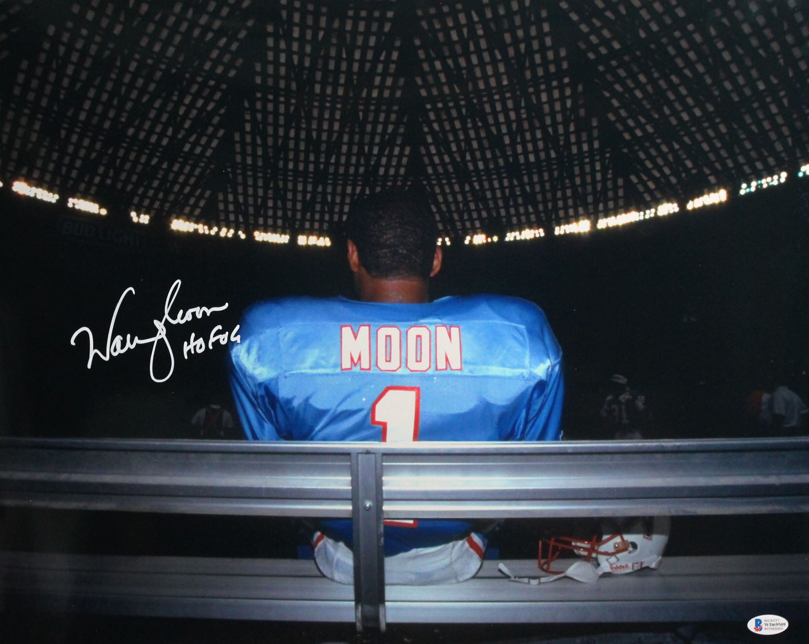 Warren Moon Signed Oilers 16x20 Photo Inscribed "HOF 06" (Beckett ...