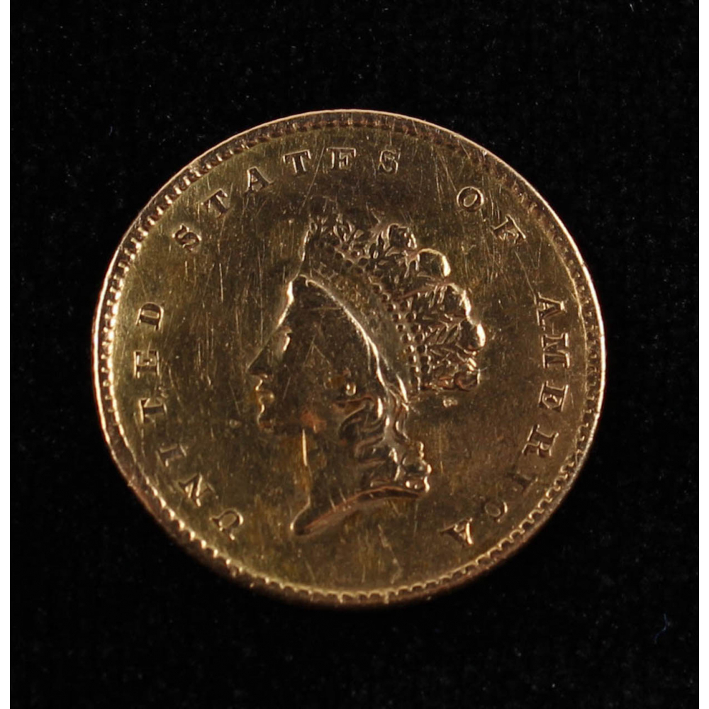 1854 $1 One Dollar Gold Coin | Pristine Auction