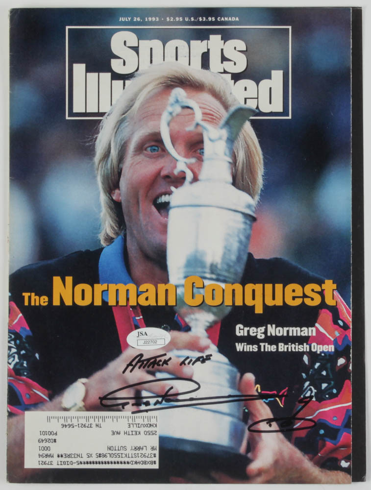 Greg Norman Signed Sports Illustrated Magazine Cover (JSA Hologram ...