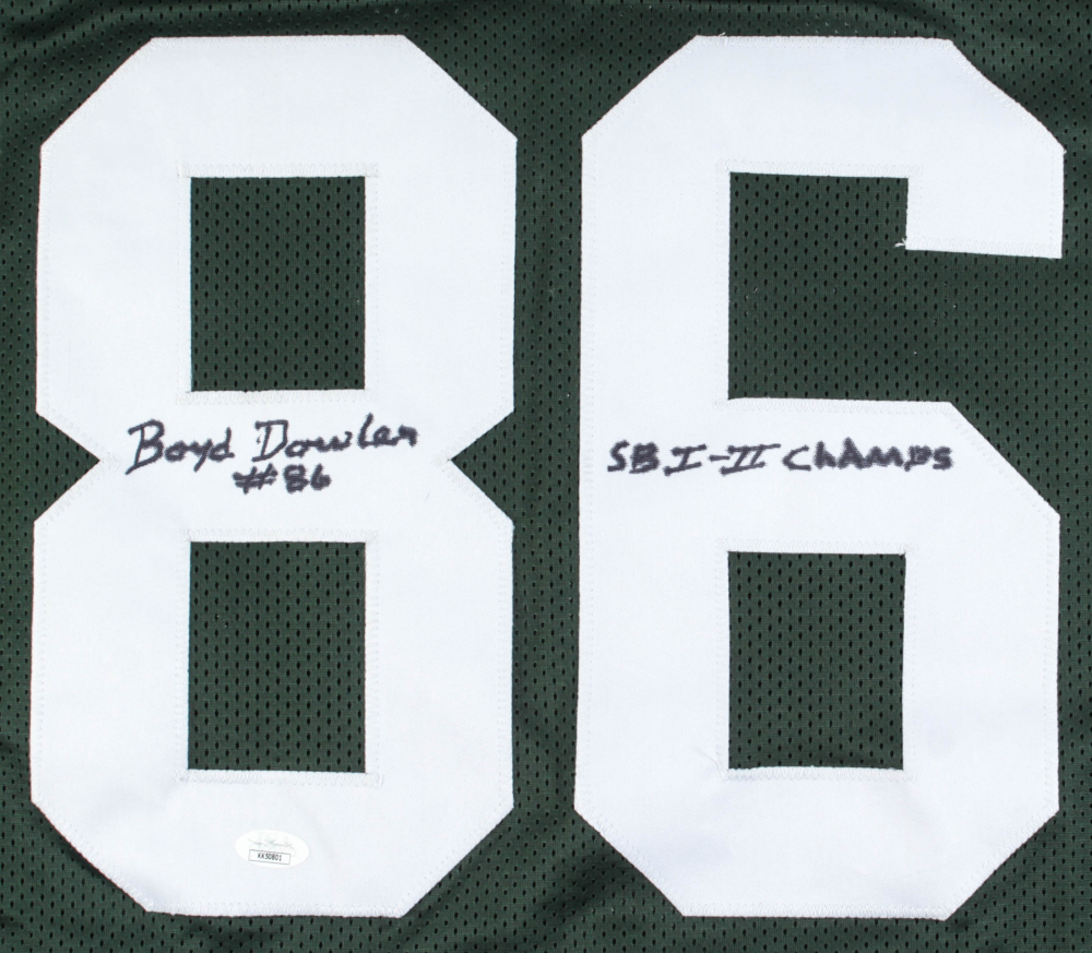 Boyd Dowler Signed Jersey Inscribed "SB I-II Champs" (JSA COA ...