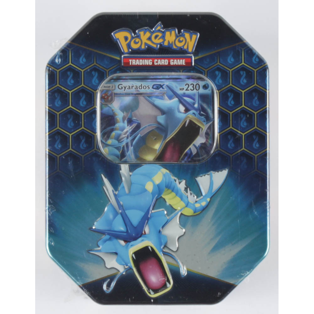 Pokemon TCG: Hidden Fates Tin - Gyarados Factory Sealed | Pristine Auction