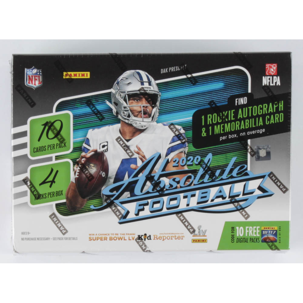 2020 Panini Absolute Football Mega Box with (4) Packs | Pristine Auction