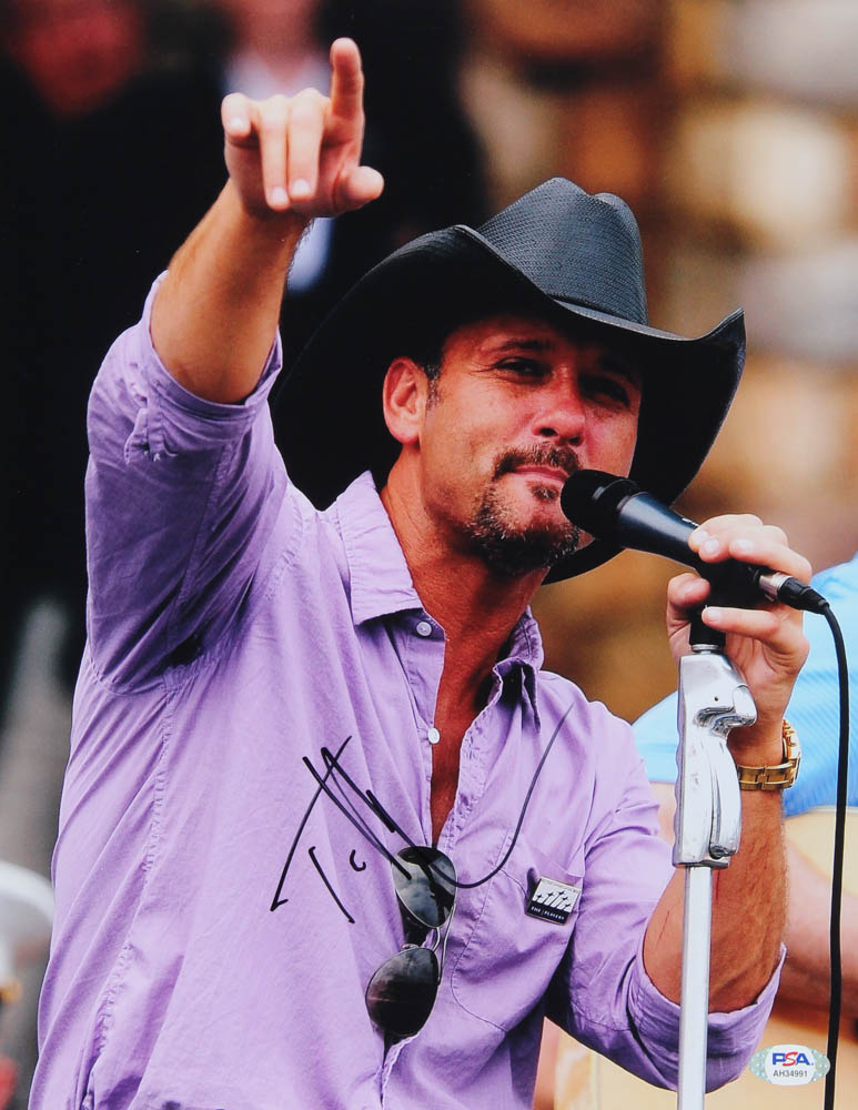 Tim McGraw Signed 11x14 Photo (PSA COA) | Pristine Auction
