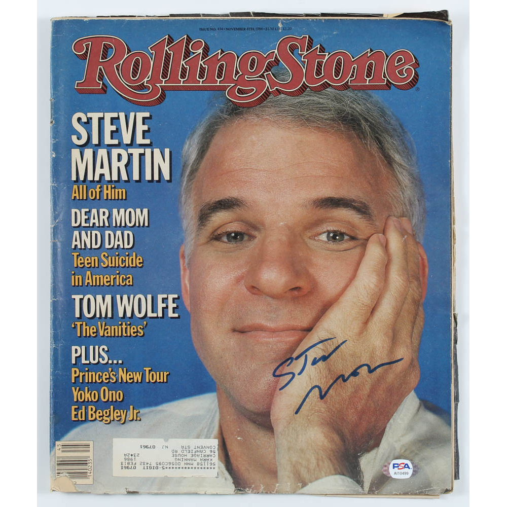 Steve Martin Signed 1984 Rolling Stone Magazine (PSA COA) | Pristine ...