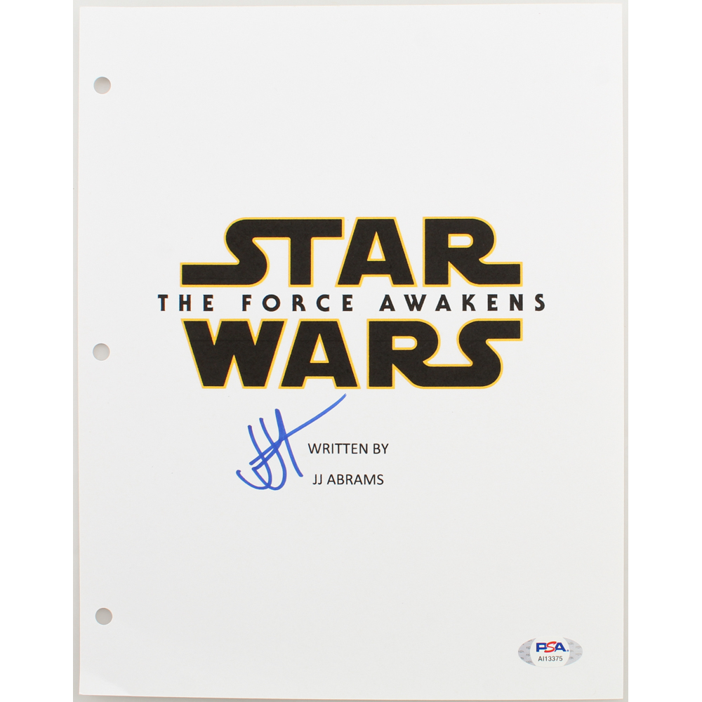 J.J. Abrams Signed "Star Wars: The Force Awakens" Movie Script Cover ...