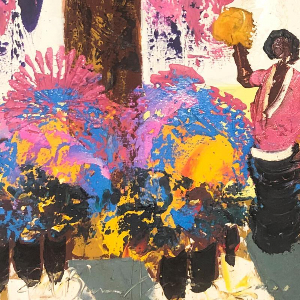 Paul Blaine Henrie Signed "Shadows of Tlaquepaque" 40x40 Original ...