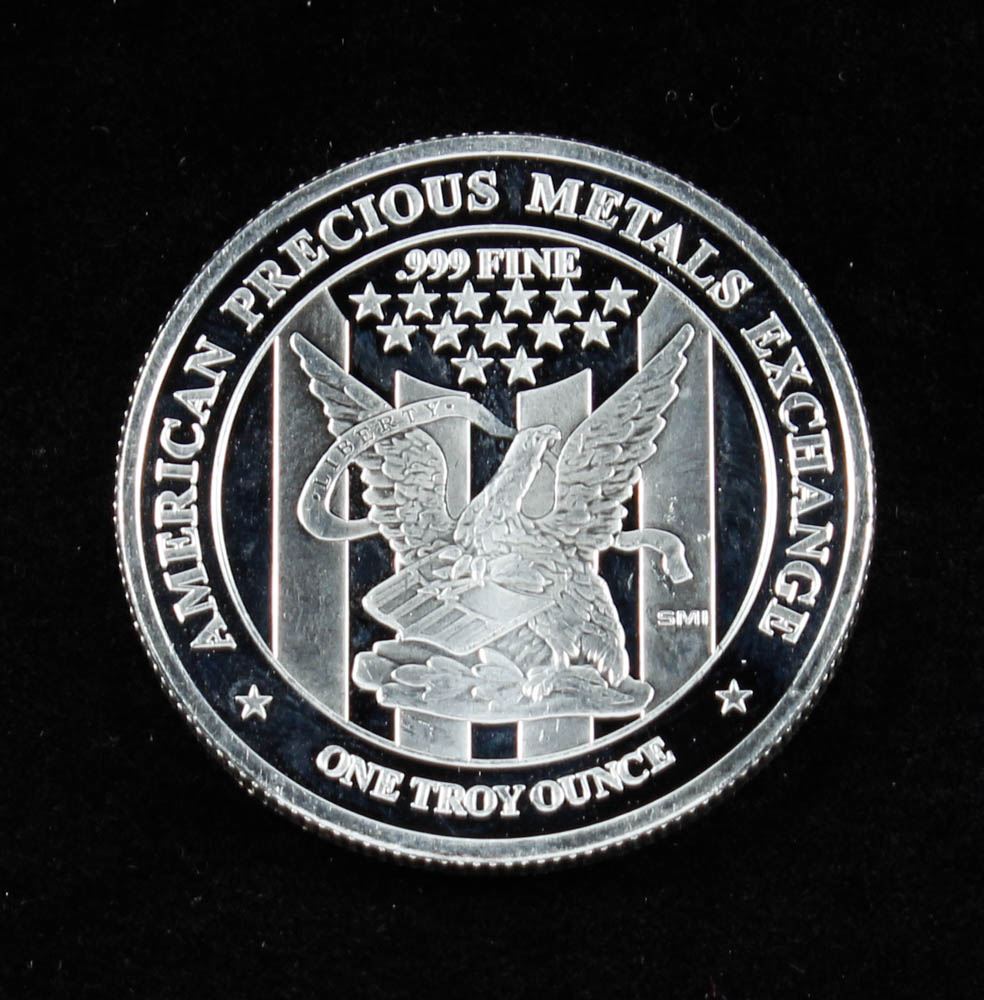 1 Troy Ounce .999 Fine Silver "APMEX" Bullion Round | Pristine Auction
