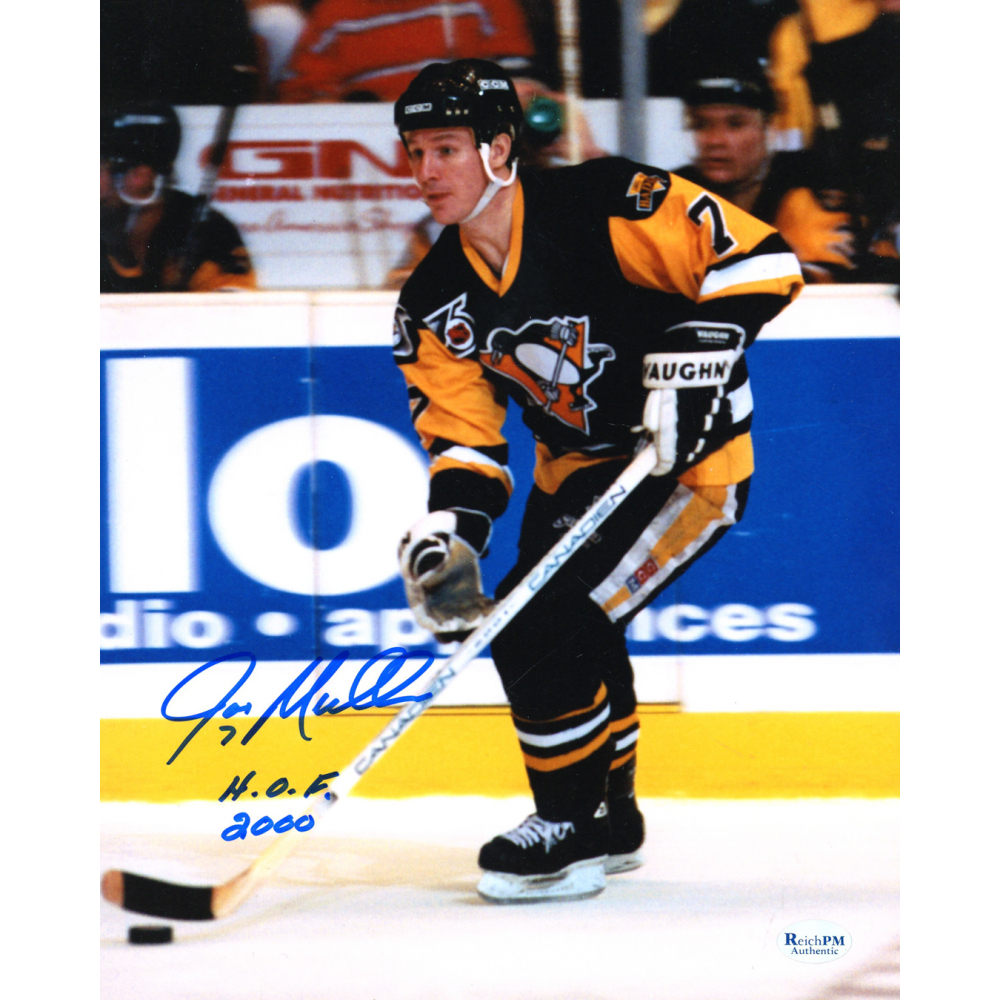 Joe Mullen Signed Penguins 8x10 Photo Inscribed "H.O.F. 2000" (ReichPM ...