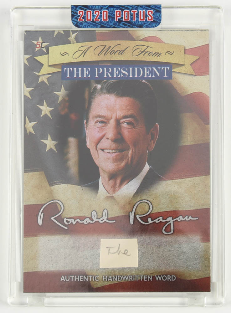 Ronald Reagan 2020 A Word from POTUS Hand-Written Word Cut #AWFRR ...