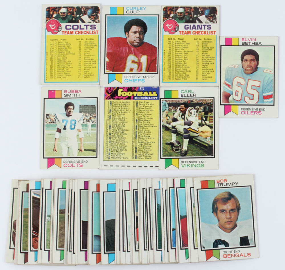 Lot of (72) 1973 Topps Football Cards with #167 Curley Culp RC, #155 ...