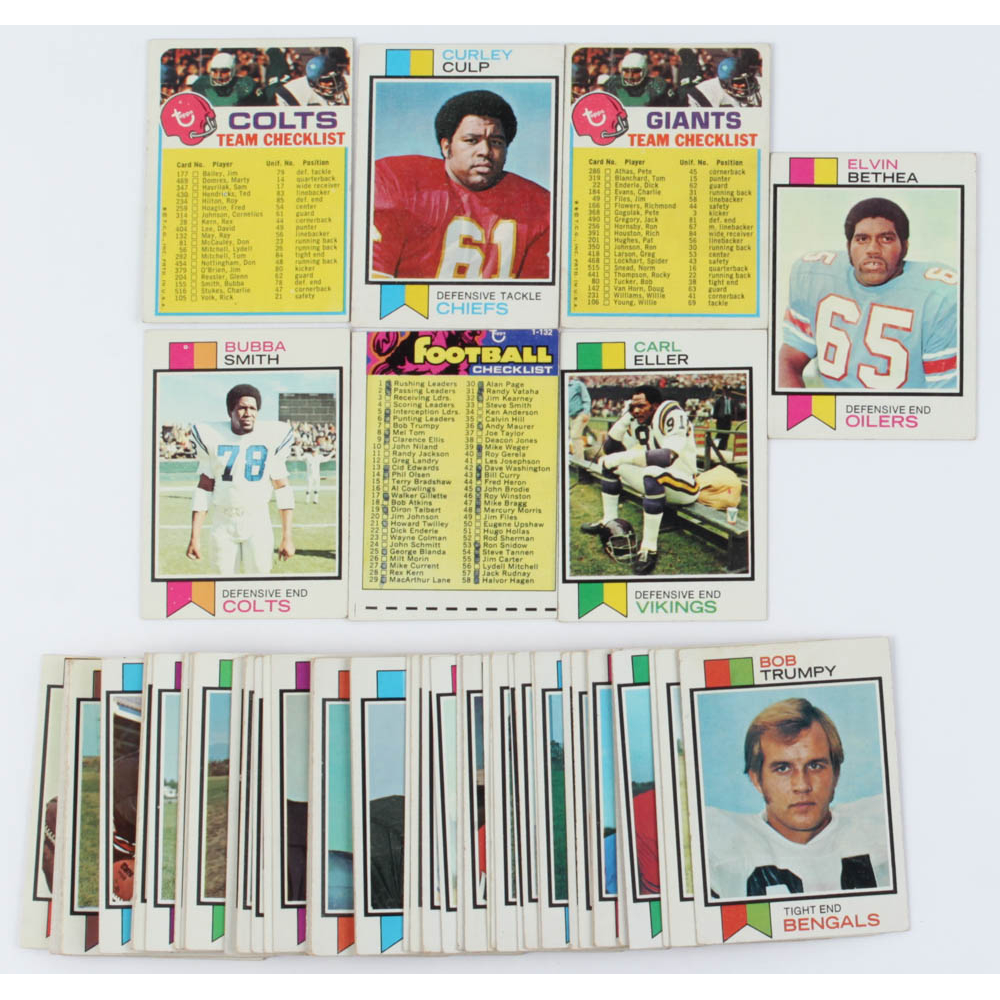 Lot of (72) 1973 Topps Football Cards with #167 Curley Culp RC, #155 ...