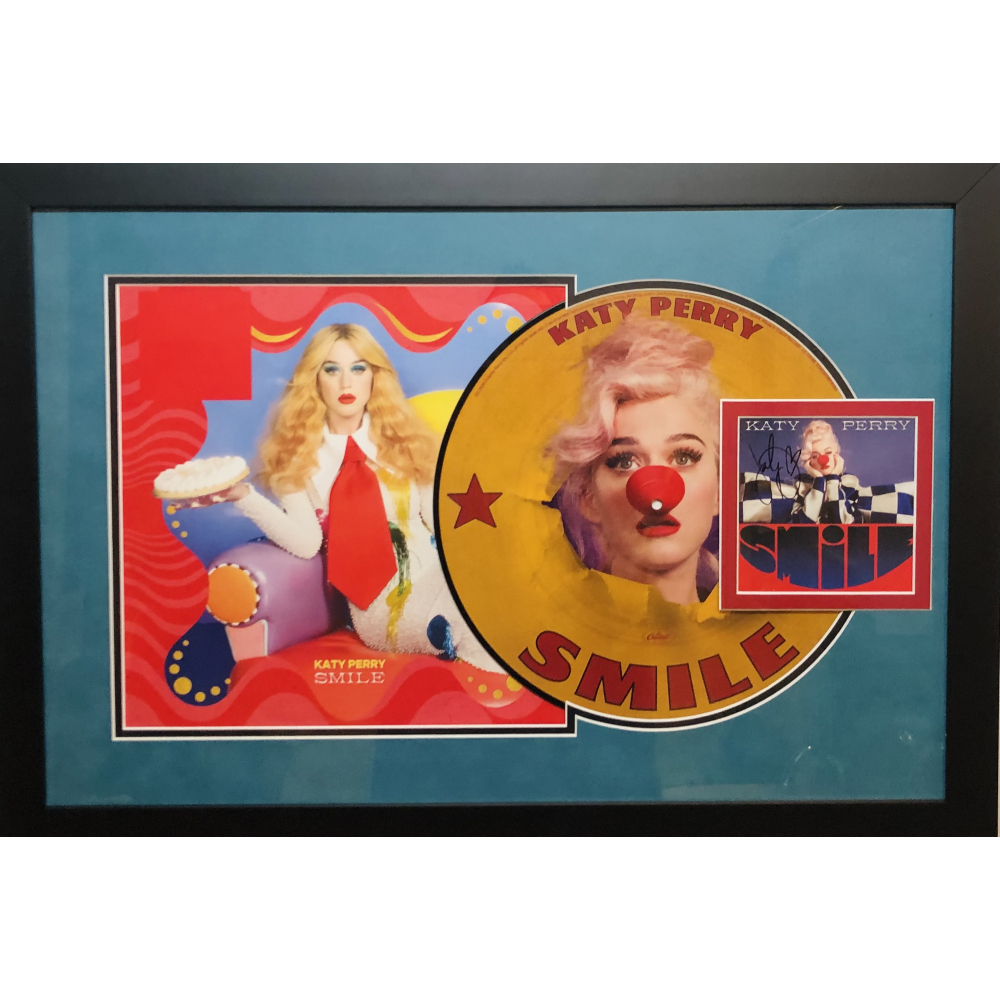 Katy Perry Signed "Smile" 18x26 Custom Framed CD Cover Display (JSA COA ...
