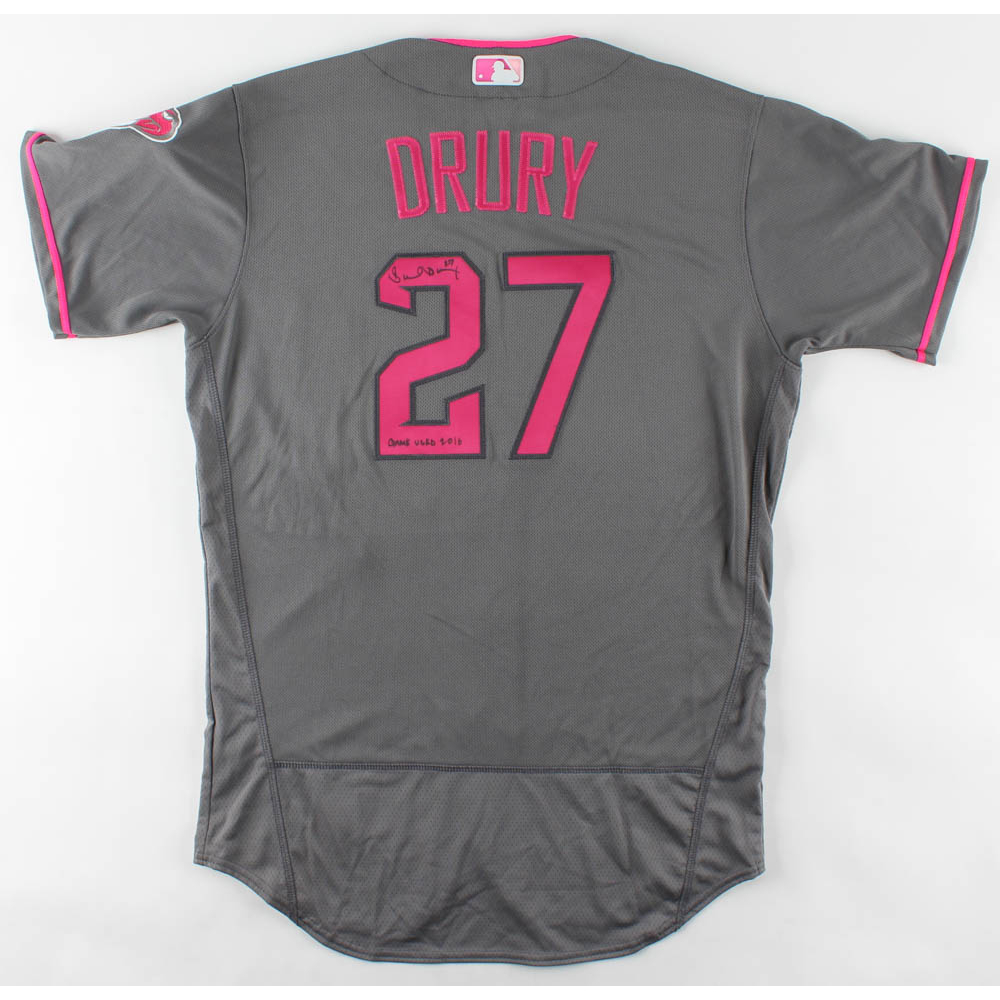 Brandon Drury Signed Game-Used Diamondbacks Jersey Inscribed "Game Used ...