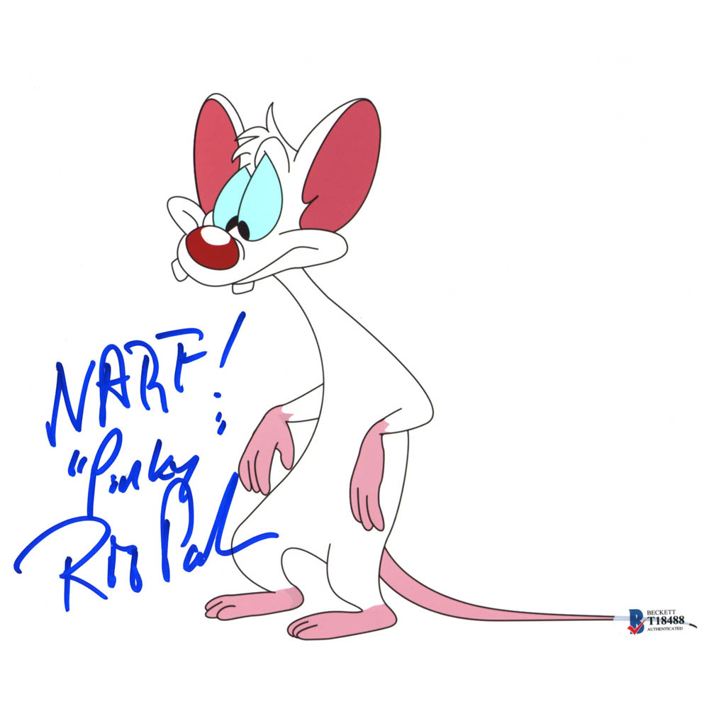 Rob Paulsen Signed "Pinky and the Brain" 8x10 Photo Inscribed "NARF ...