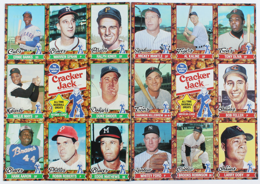 Lot of (2) Uncut 1982 "Cracker Jacks" Baseball Card Sheets With Willie ...