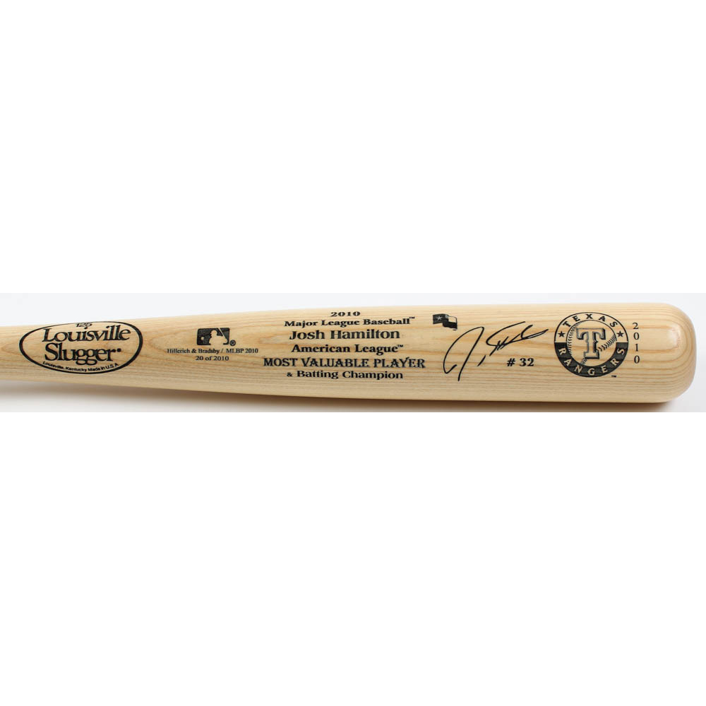 Josh Hamilton LE Custom Career Highlight Baseball Bat | Pristine Auction