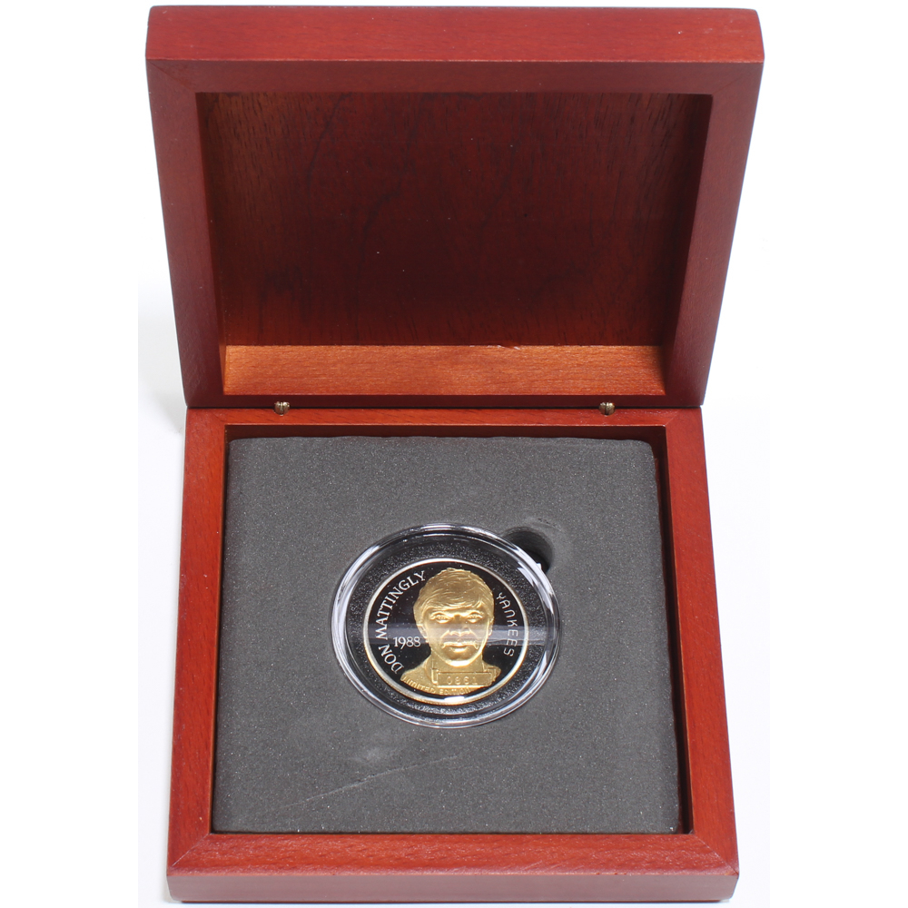 Don Mattingly LE Yankees 1 Troy Ounce .999 Silver 24kt Commemorative ...