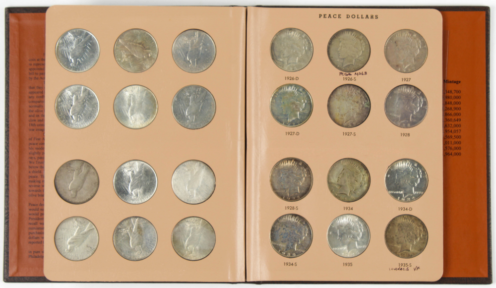 Complete 1921-1935 Peace Dollar Collection | Pristine Auction