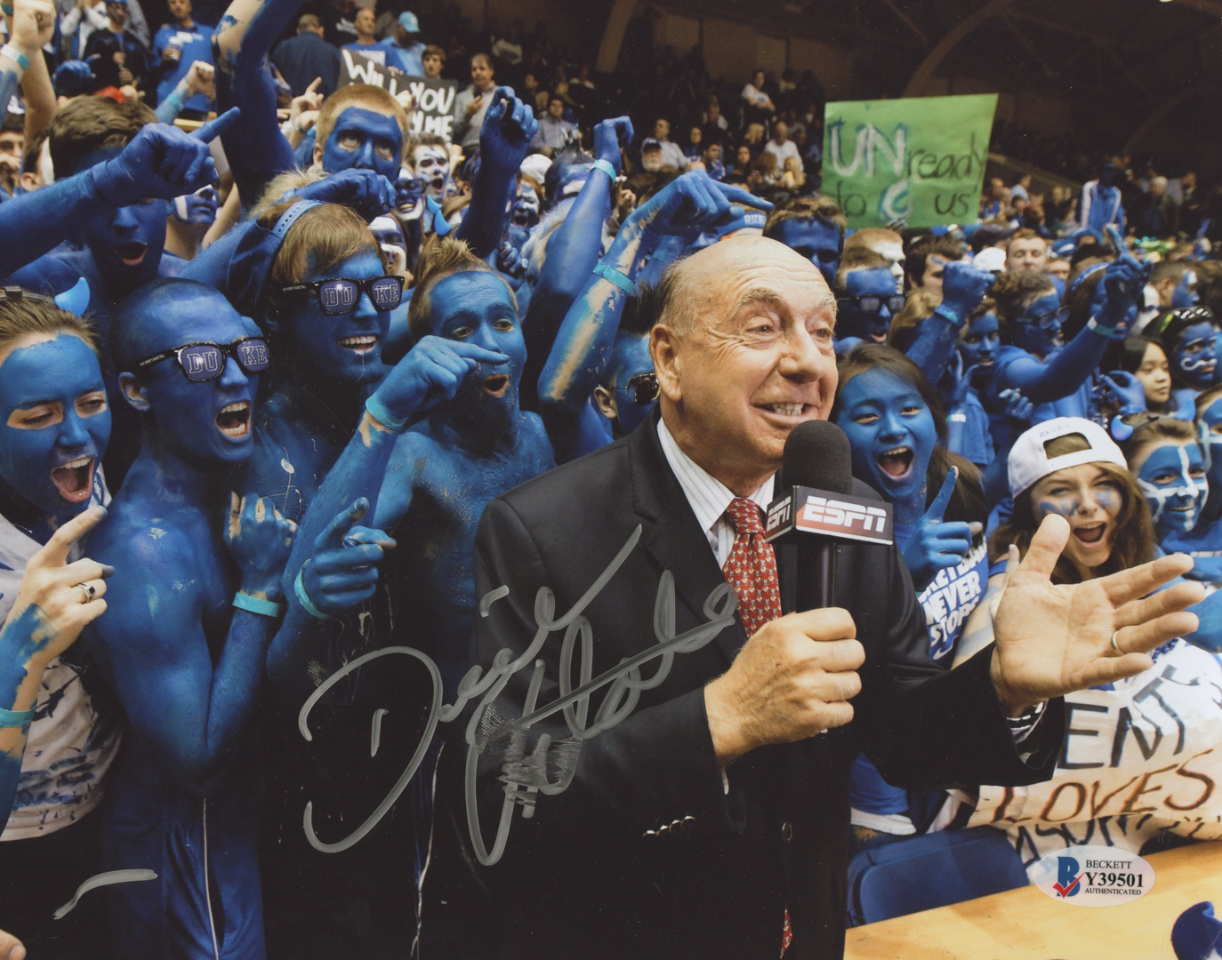 Dick Vitale Signed 8x10 Photo (Beckett COA) | Pristine Auction