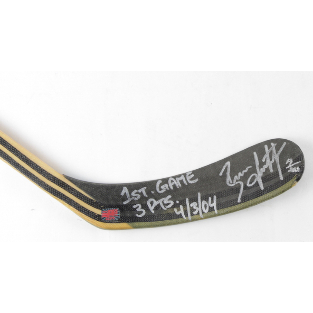 Brian Leetch Signed Easton Full-Size Hockey Stick Inscribed "1st Game 3 ...