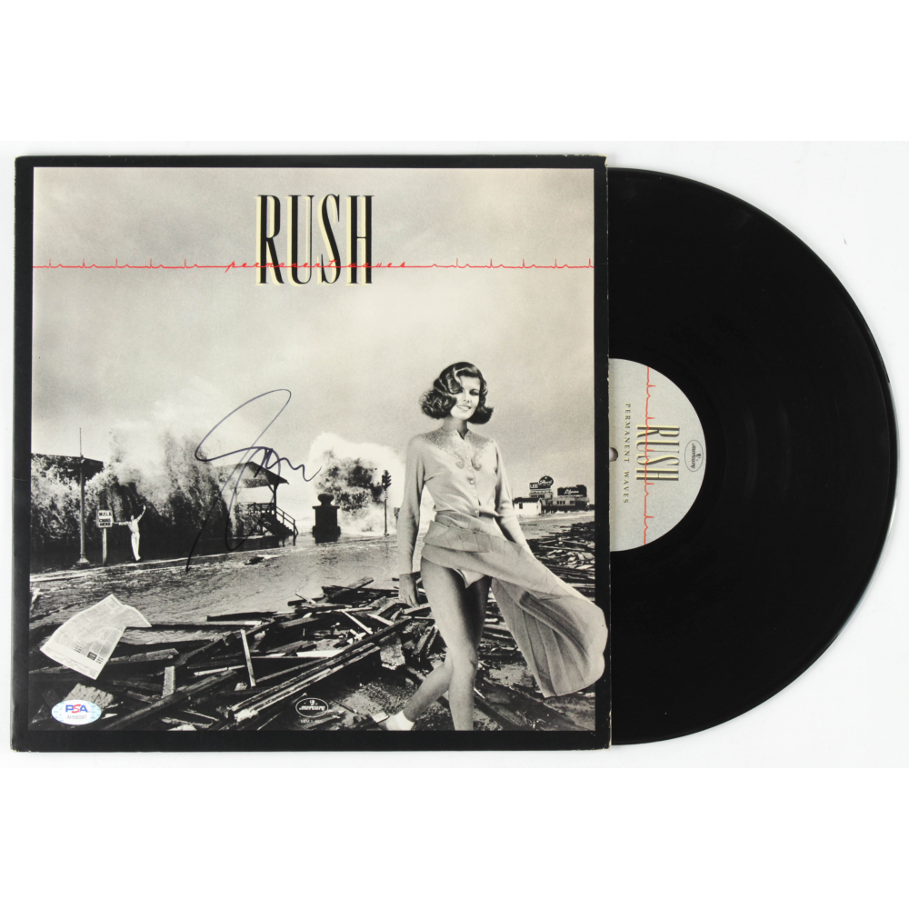Geddy Lee Signed Rush "Permanent Waves" Vinyl Record Album (PSA) | Pristine Auction
