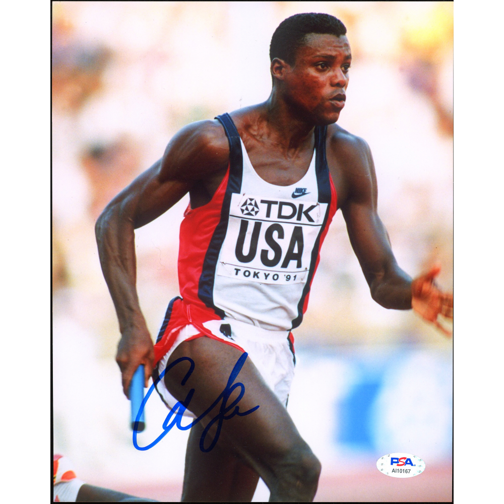Carl Lewis Signed Team USA 8x10 Photo (PSA Hologram) | Pristine Auction