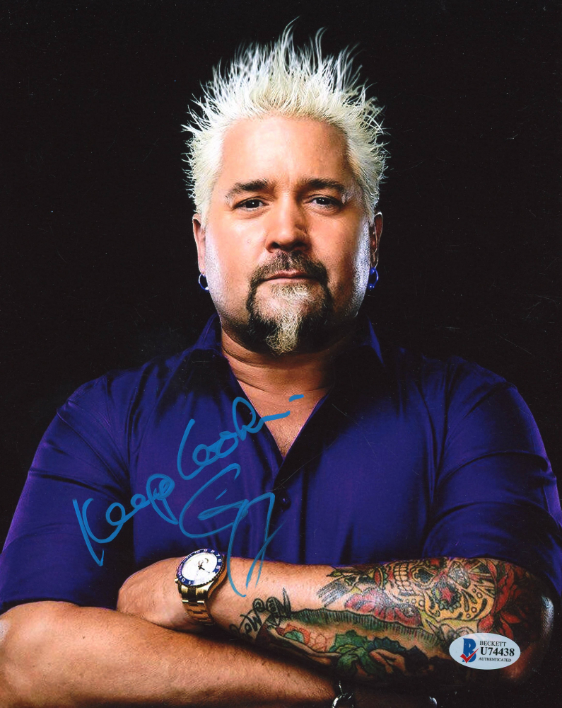 Guy Fieri Signed 8x10 Photo Inscribed "Keep Cookin'" (Beckett COA ...
