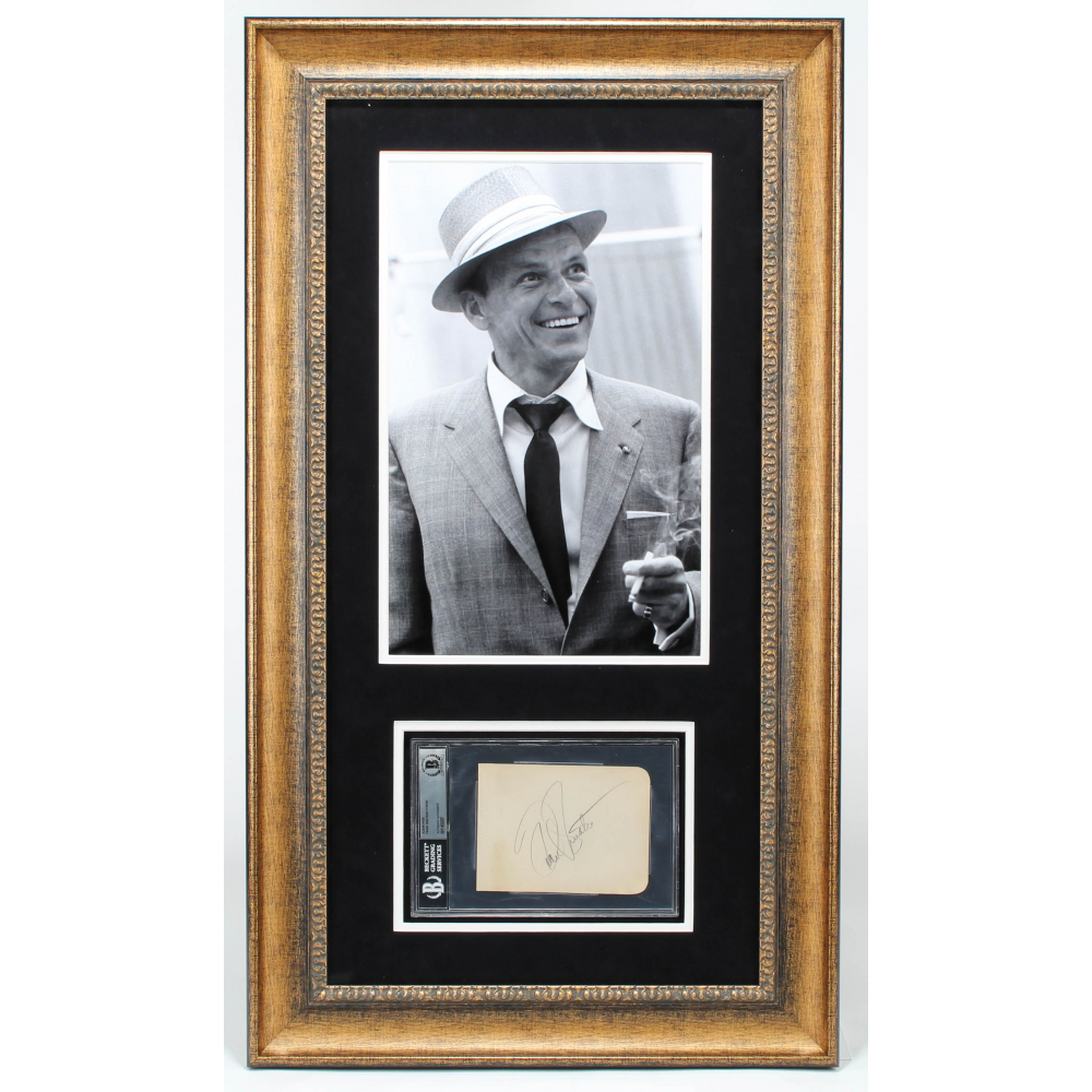 Frank Sinatra Signed 20x35 Custom Framed Cut Display (BGS Encapsulated ...