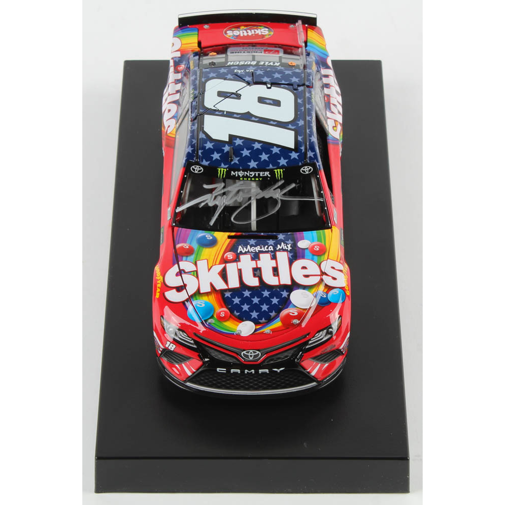 Kyle Busch Signed 2019 NASCAR #18 Skittles Red, White & Blue - 1:24 ...