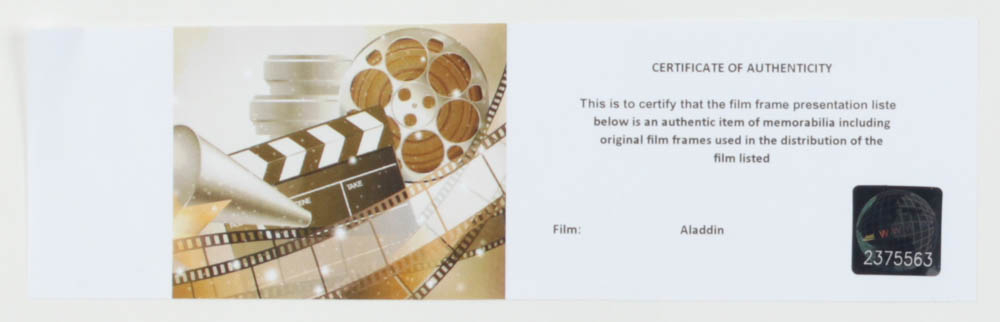 "Aladdin" LE 8x10 Custom Matted Original Film / Movie Cell Display ...