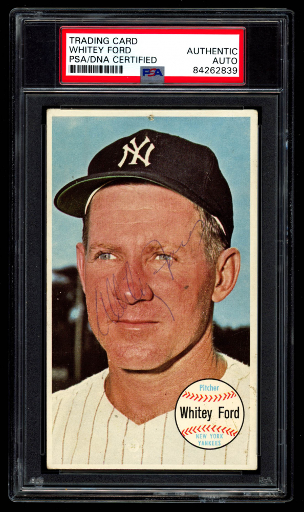 Whitey Ford Signed 1964 Topps Giants #7 (PSA Encapsulated) | Pristine ...