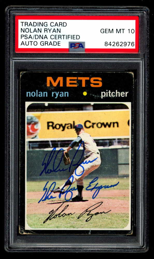 Nolan Ryan Signed 1971 Topps #513 Inscribed "The Ryan Express" (PSA ...