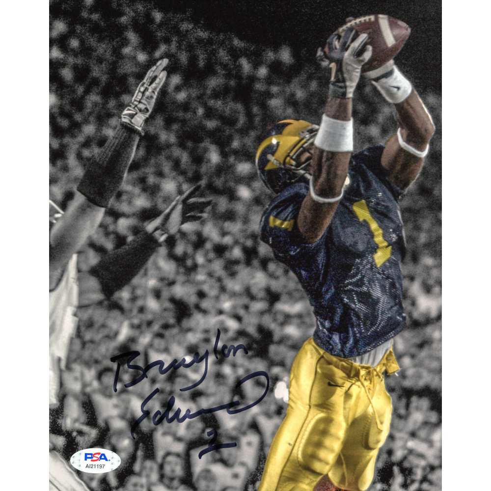 Braylon Edwards Signed University of Michigan 8x10 Photo (PSA COA ...