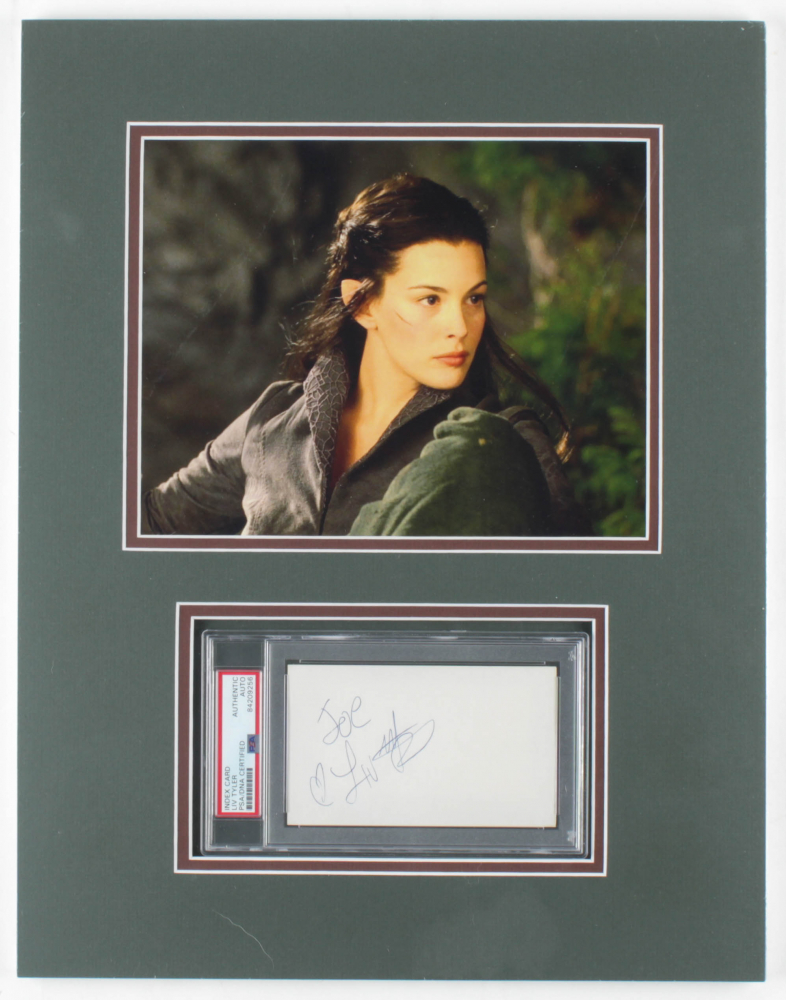 Liv Tyler Signed 14x18 Custom Matted Cut Display (PSA Encapsulated ...