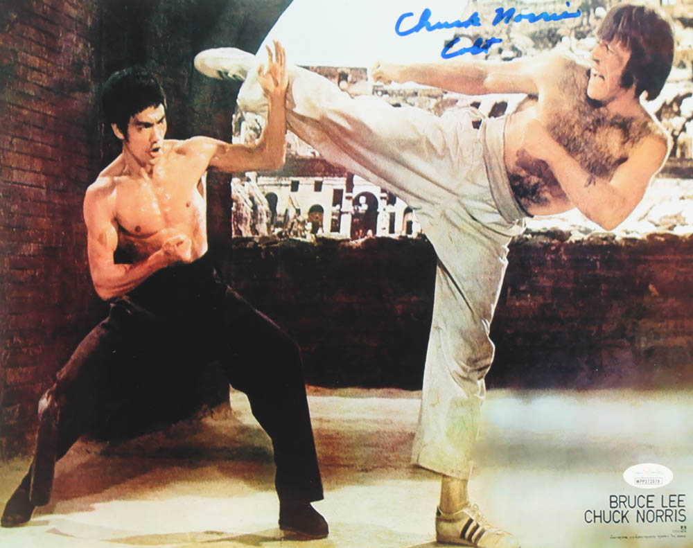 Chuck Norris Signed "Way Of The Dragon" 11x14 Photo Inscribed "Colt ...