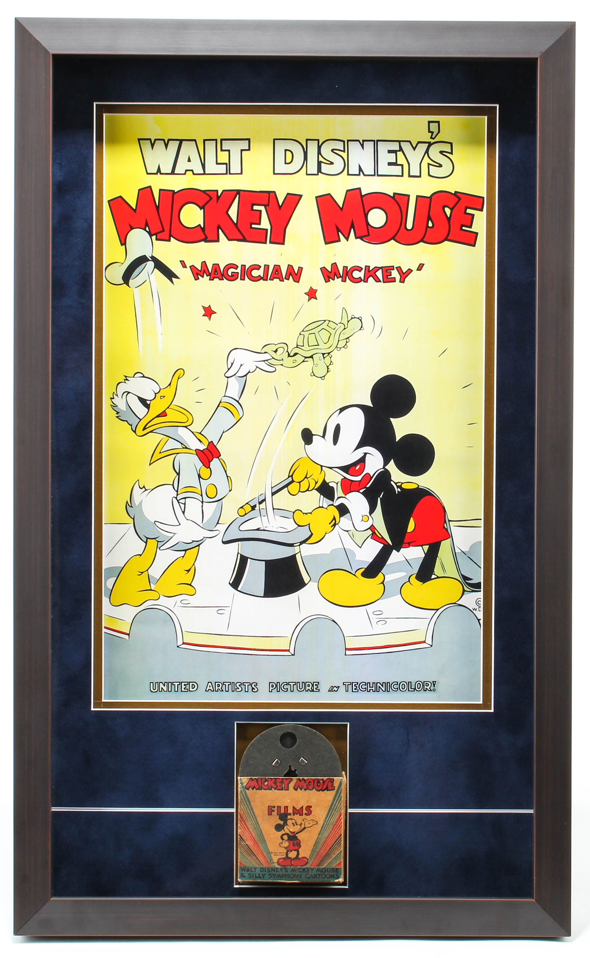 Walt Disney's "Mickey Mouse" 16x25.5x1.5 Custom Framed 1950s Film Reel ...
