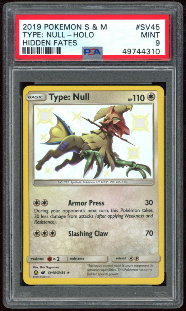 Type: Null 2019 Pokemon Sun and Moon Hidden Fates Shiny Vault #SV45 SHR ...