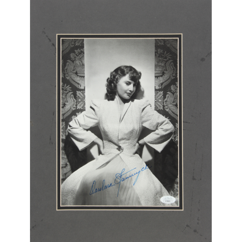 Barbara Stanwyck Signed 12x16 Custom Matted Photo Display (JSA COA ...