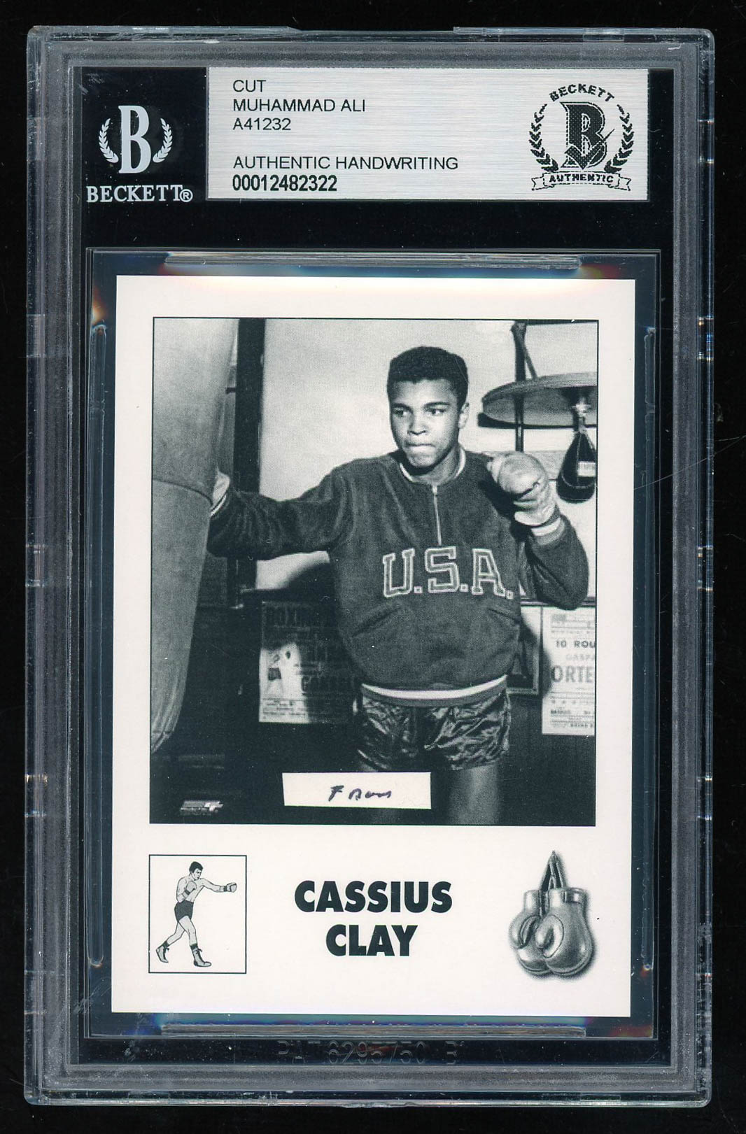 Muhammad Ali Trading Card with Hand-Written Word Cut (BGS & Beckett ...