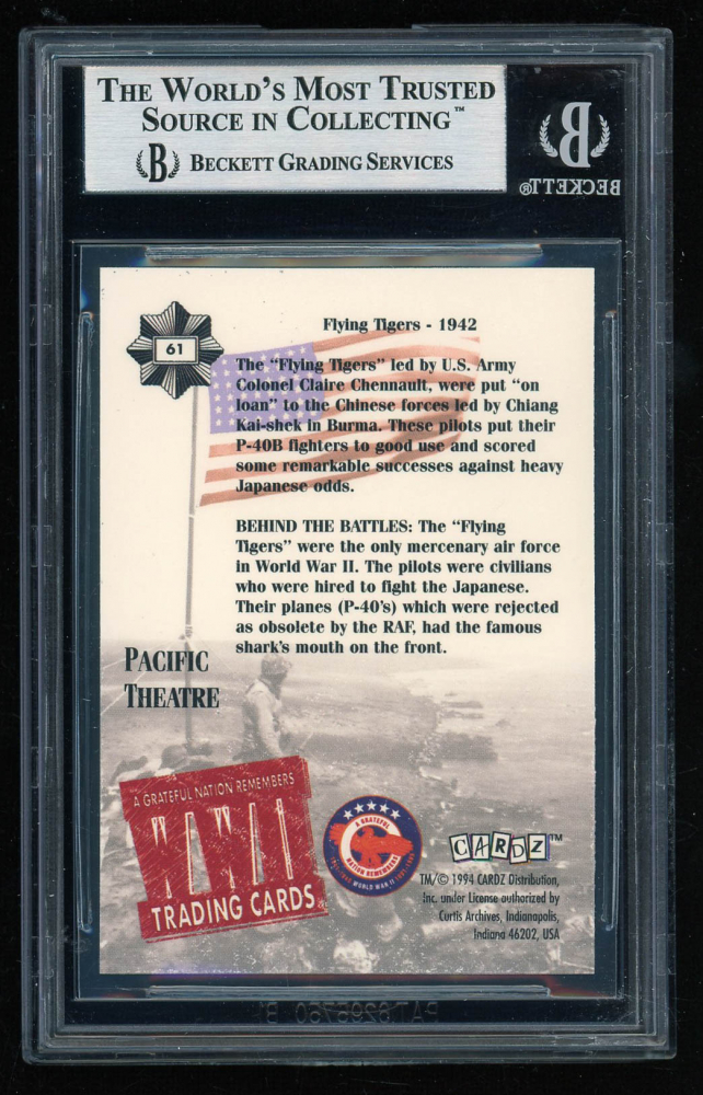 Pappy Boyington Card with (1) Hand-Written Word (BGS Encapsulated ...