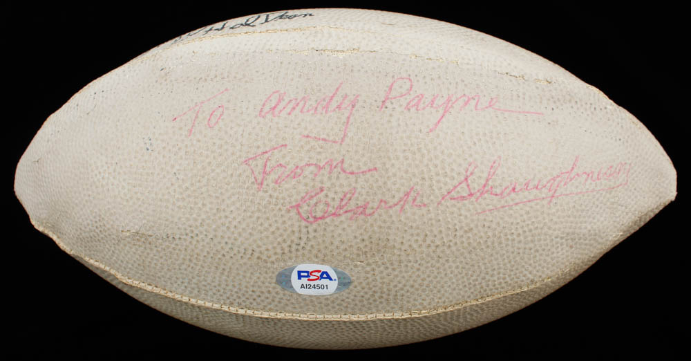 Clark Shaughnessy Signed Vintage Rams Logo Football Inscribed "From ...