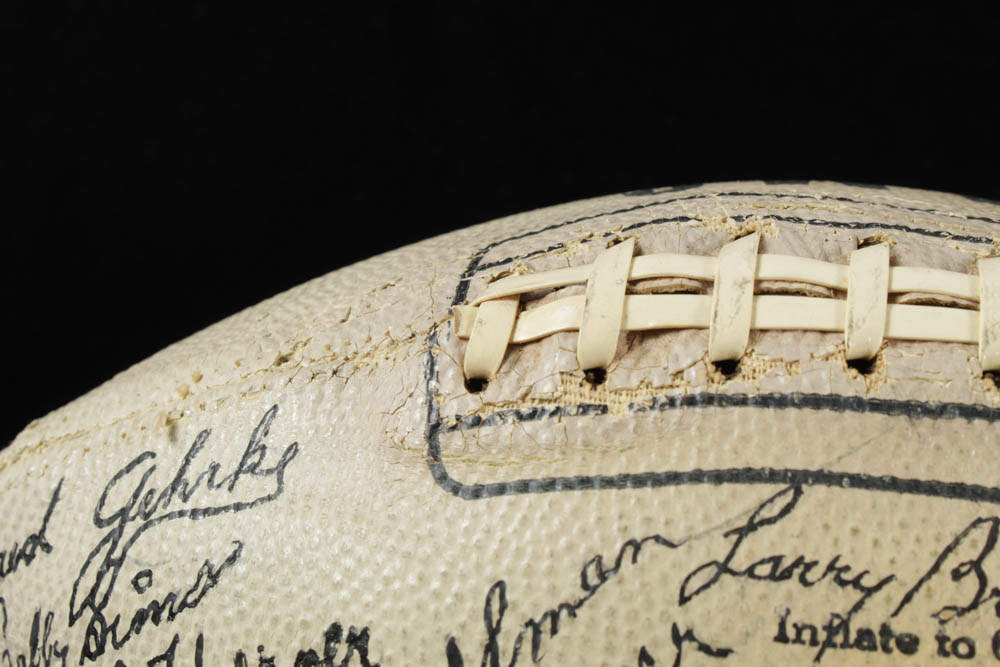 Clark Shaughnessy Signed Vintage Rams Logo Football Inscribed "From ...